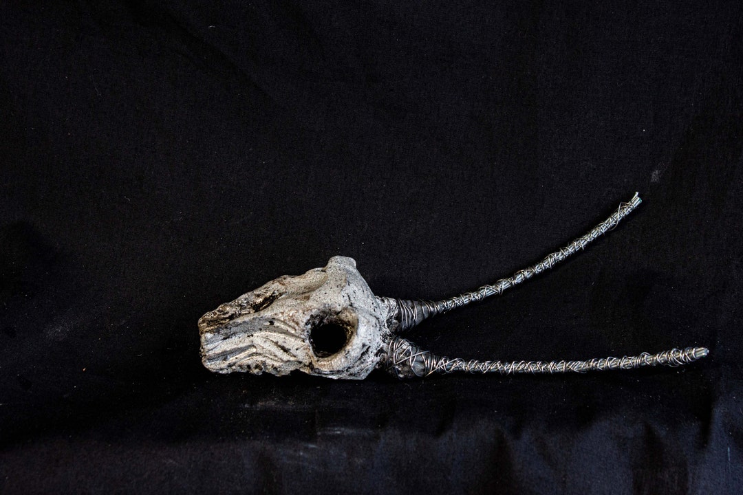 Faux Taxidermy Mini Ceramic Deer Skull With Antlers - Etsy