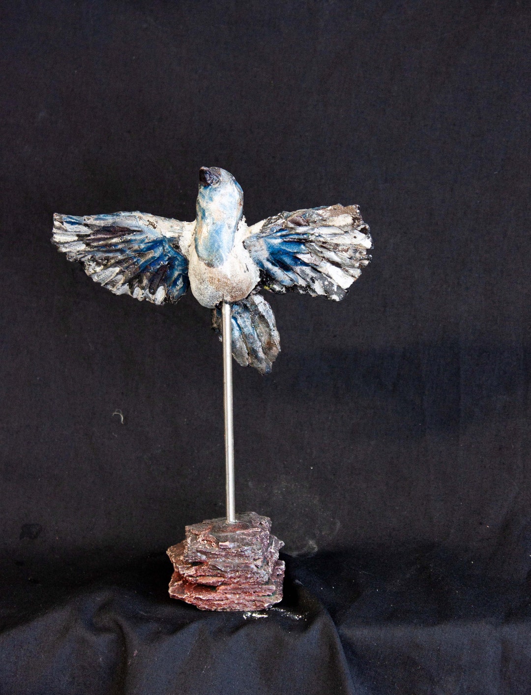 Handmade Ceramic Flying Magpie Sculpture - Etsy