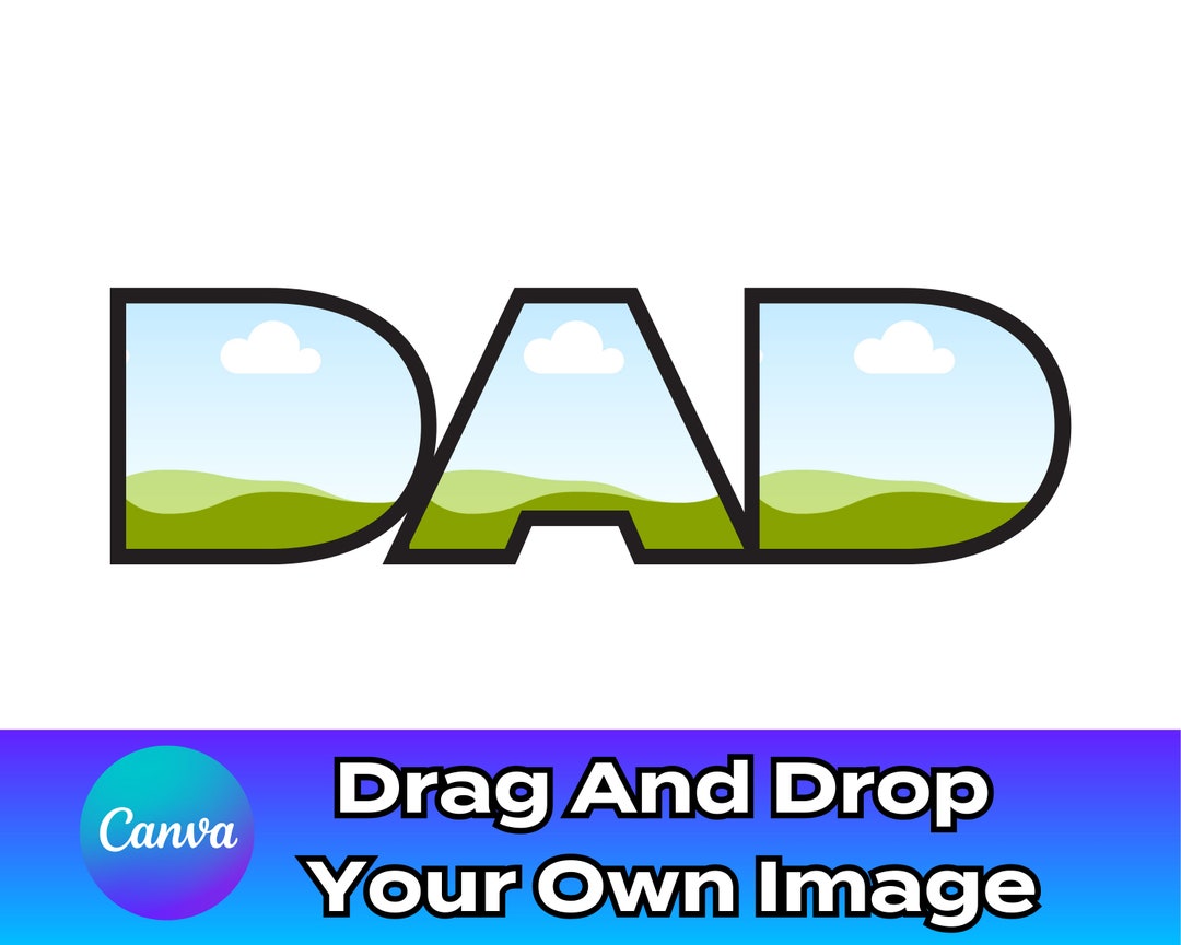 Fathers Day Canva Frame, Happy Fathers Day Png, Dad Photo Collage ...