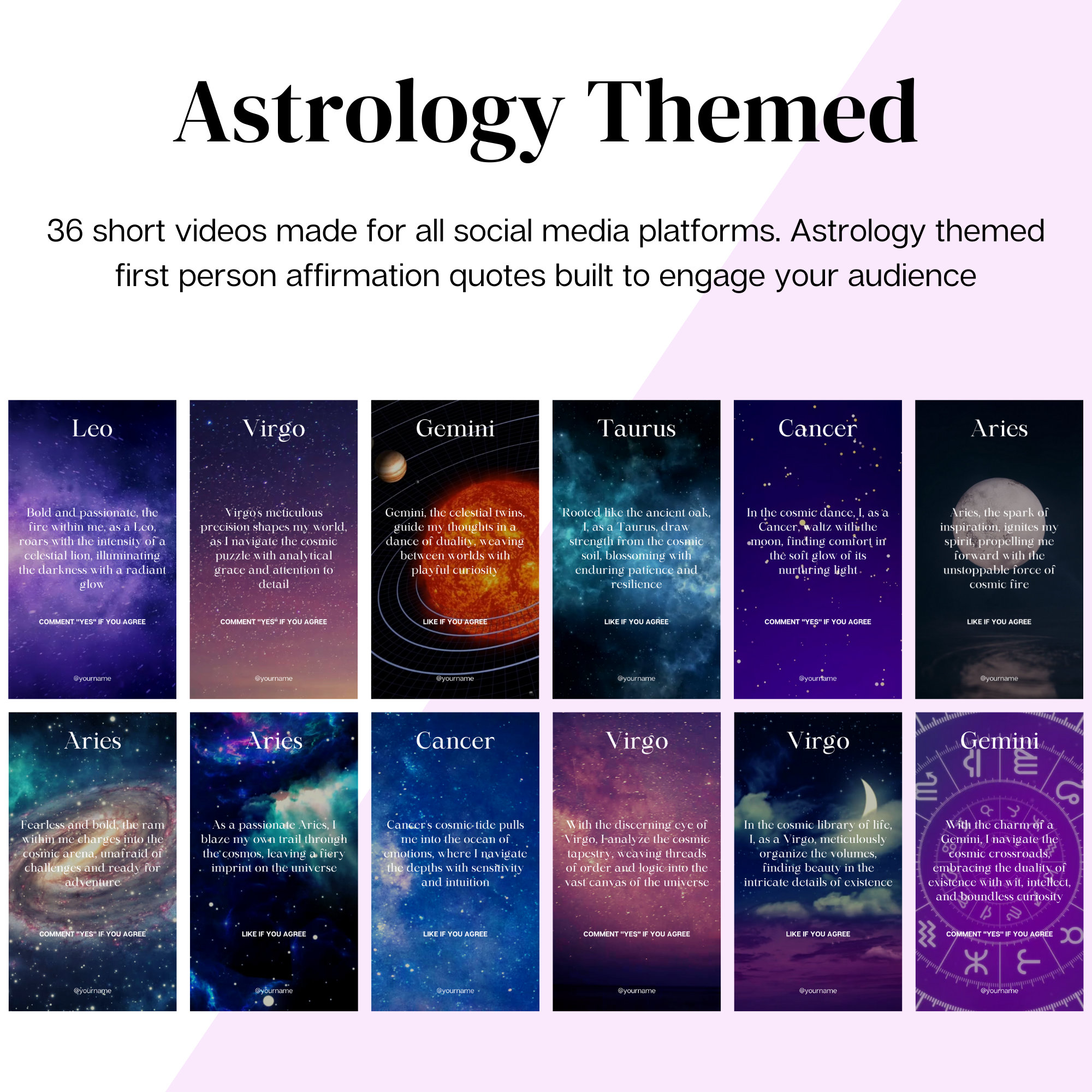 Instagram Reels Templates Astrology Motivational Quotes | Star Sign ...