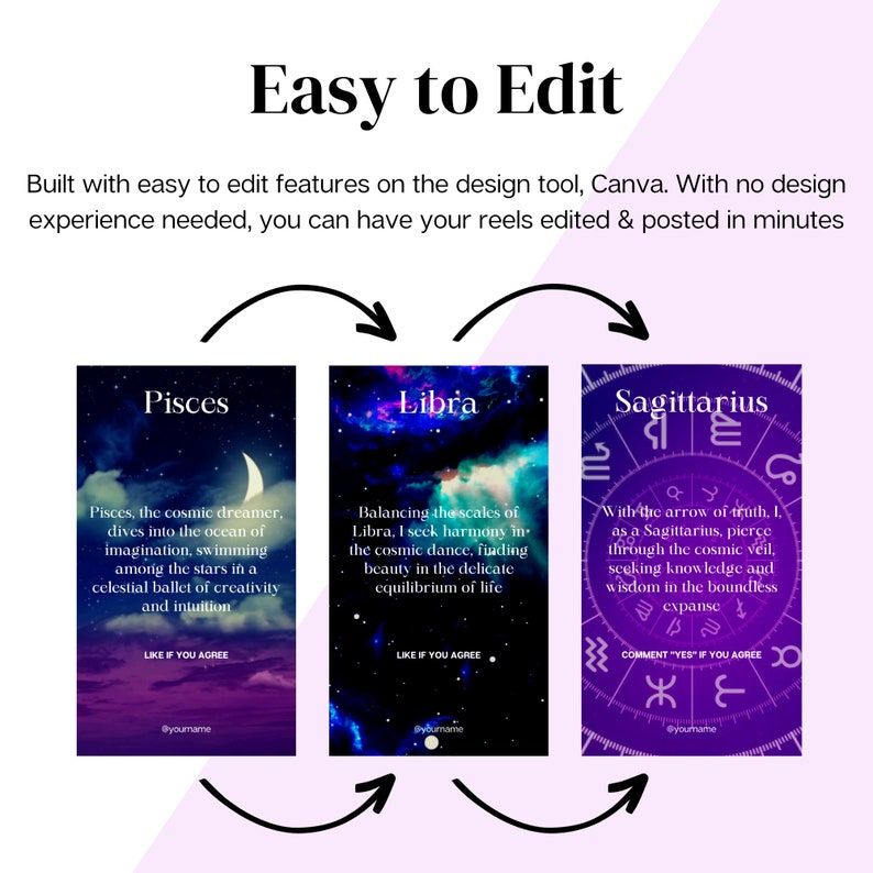 Instagram Reels Templates Astrology Motivational Quotes | Star Sign ...