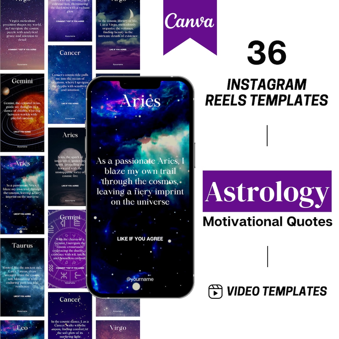Instagram Reels Templates Astrology Motivational Quotes | Star Sign ...