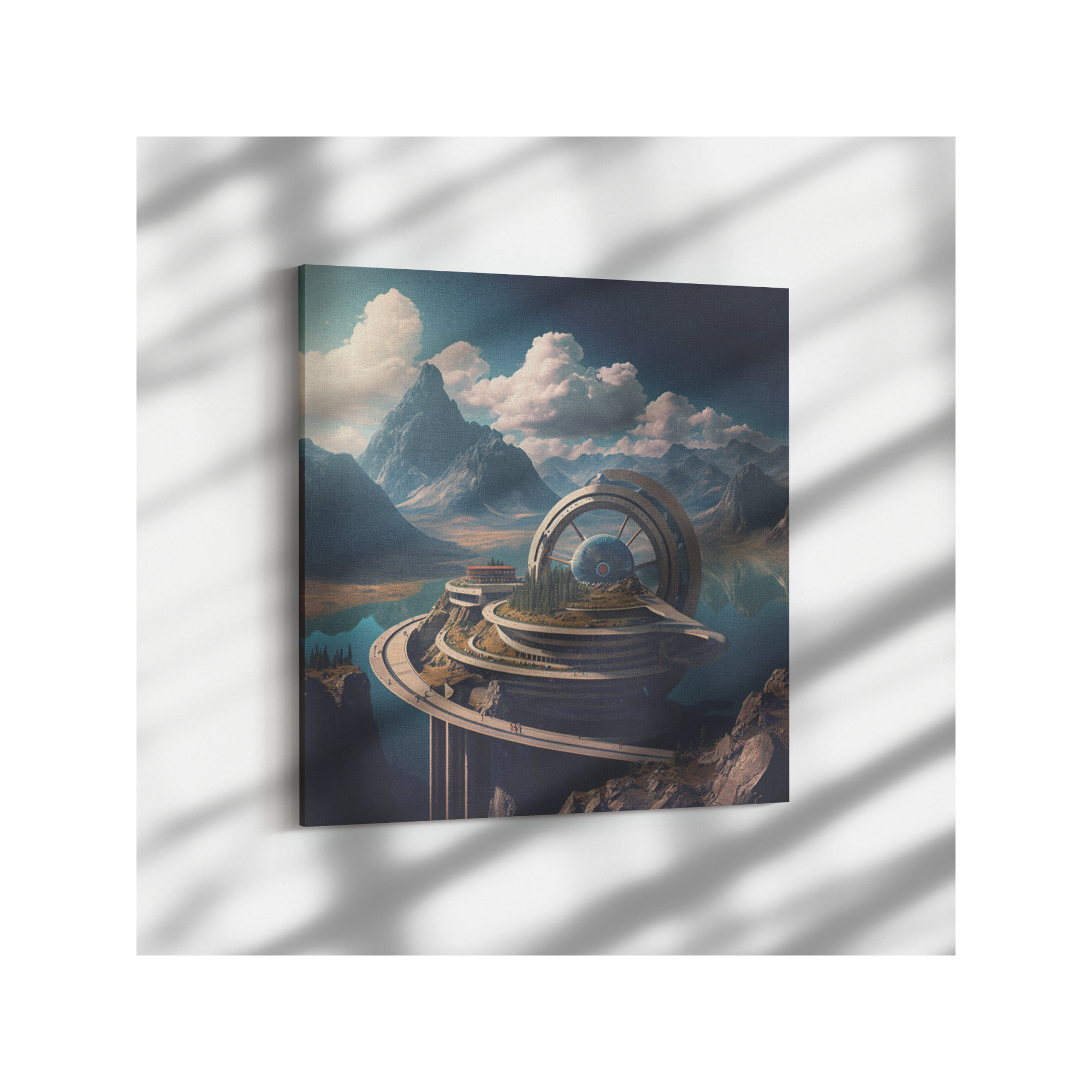 Solarpunk Windmill Concept Art Solarpunk Civilization - Etsy