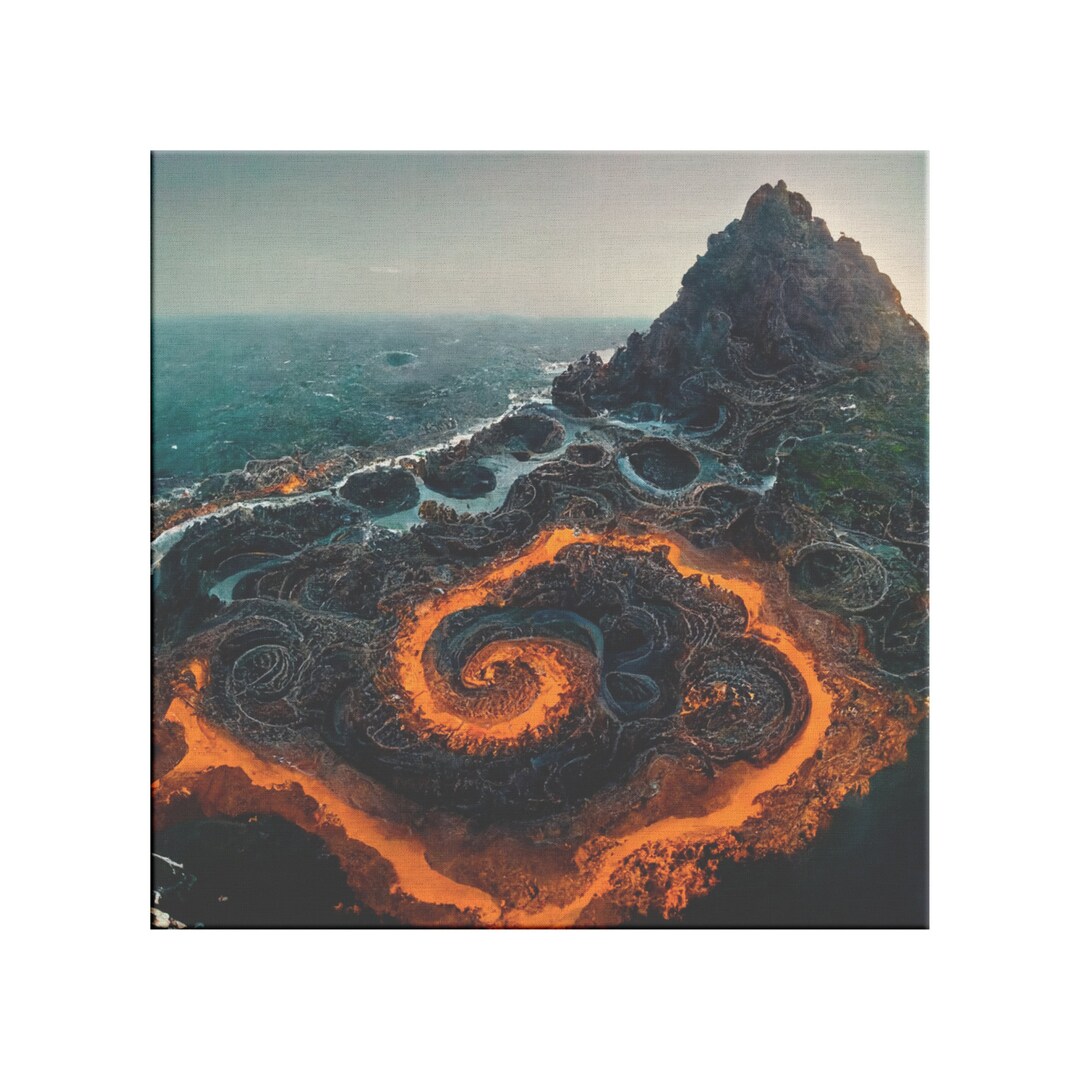 Sci Fi Lava Landscape AI Generated Lava Landscape in the - Etsy