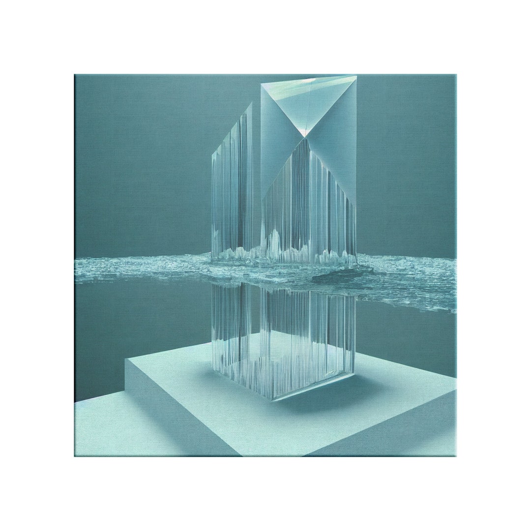 Abstract Waterfall Concept Art Geometric Glass Concept Art - Etsy