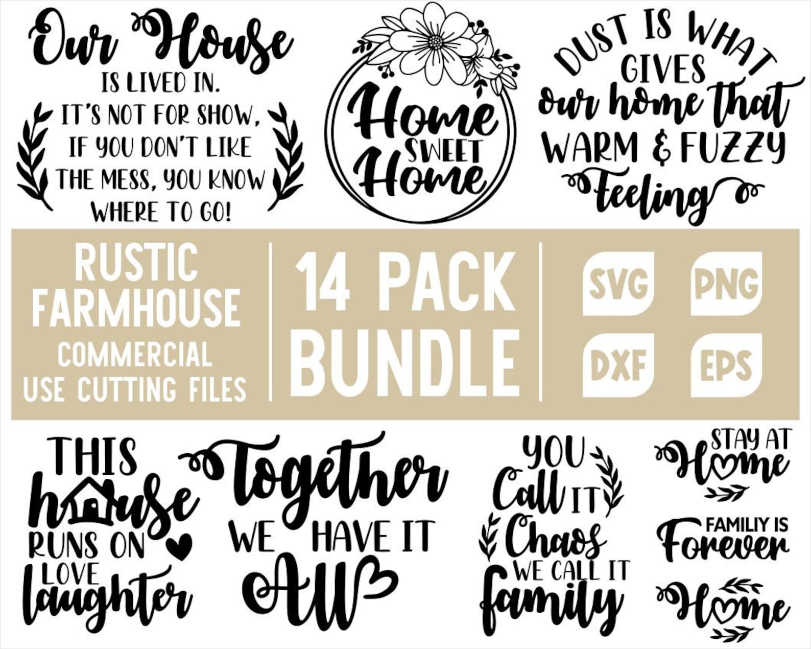Farmhouse Quotes Svg Family SVG Rustic Farmhouse Sign Svg | Etsy