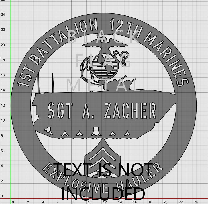 Marine Corp with Sgt rank DXF file // Ready to cut // Marine | Etsy