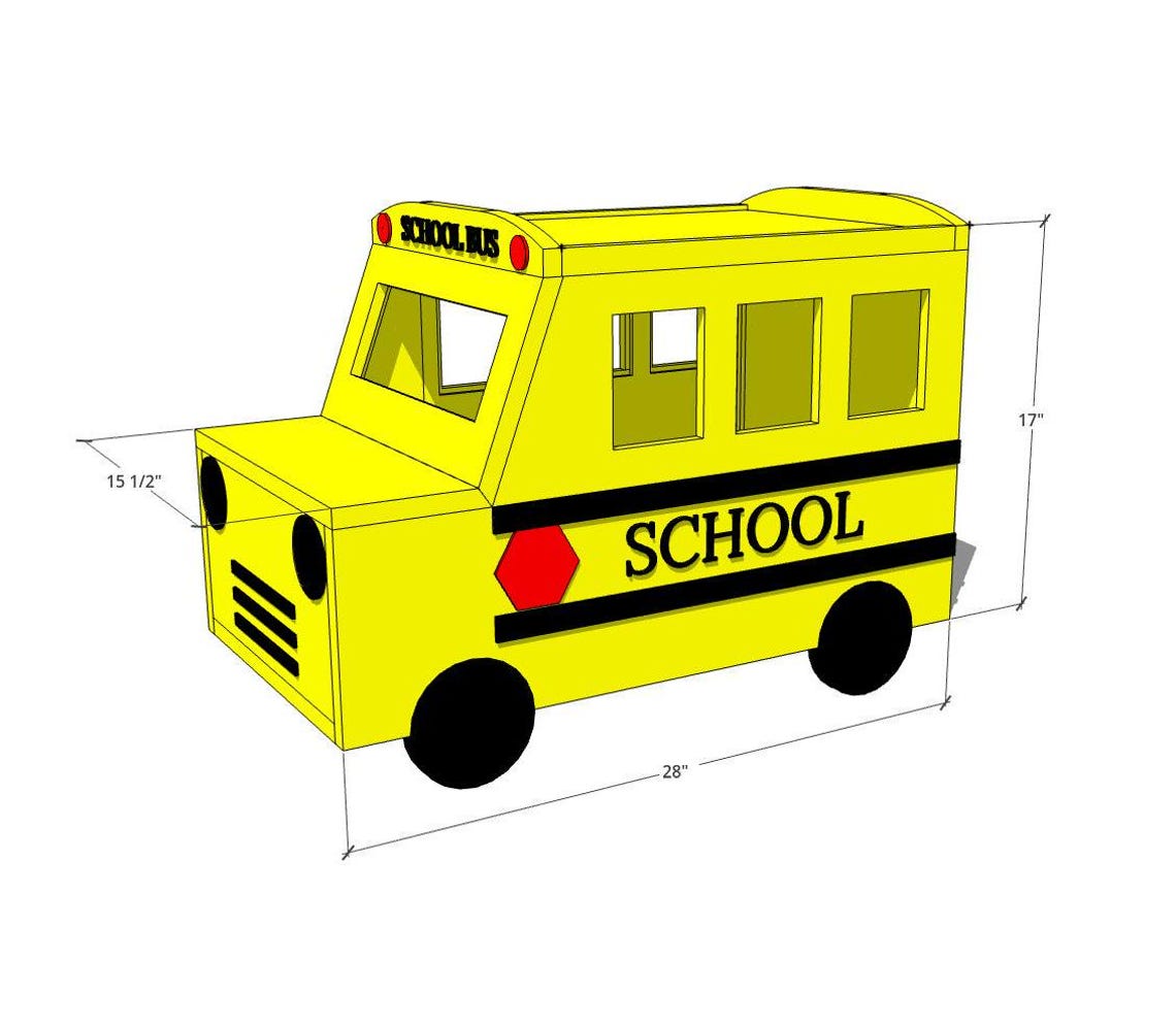 Little Free Library School Bus Plans (book Nook) - Etsy