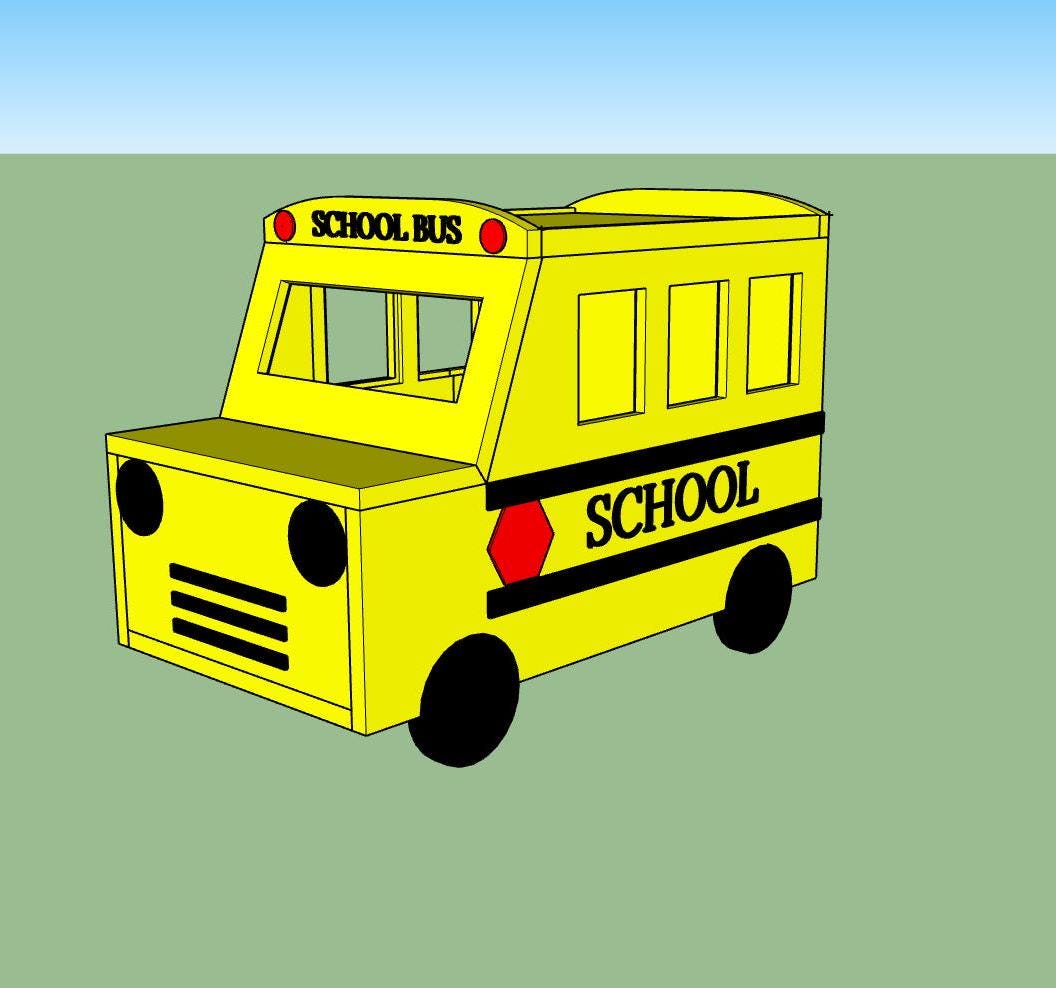 Little Free Library School Bus Plans (book Nook) - Etsy