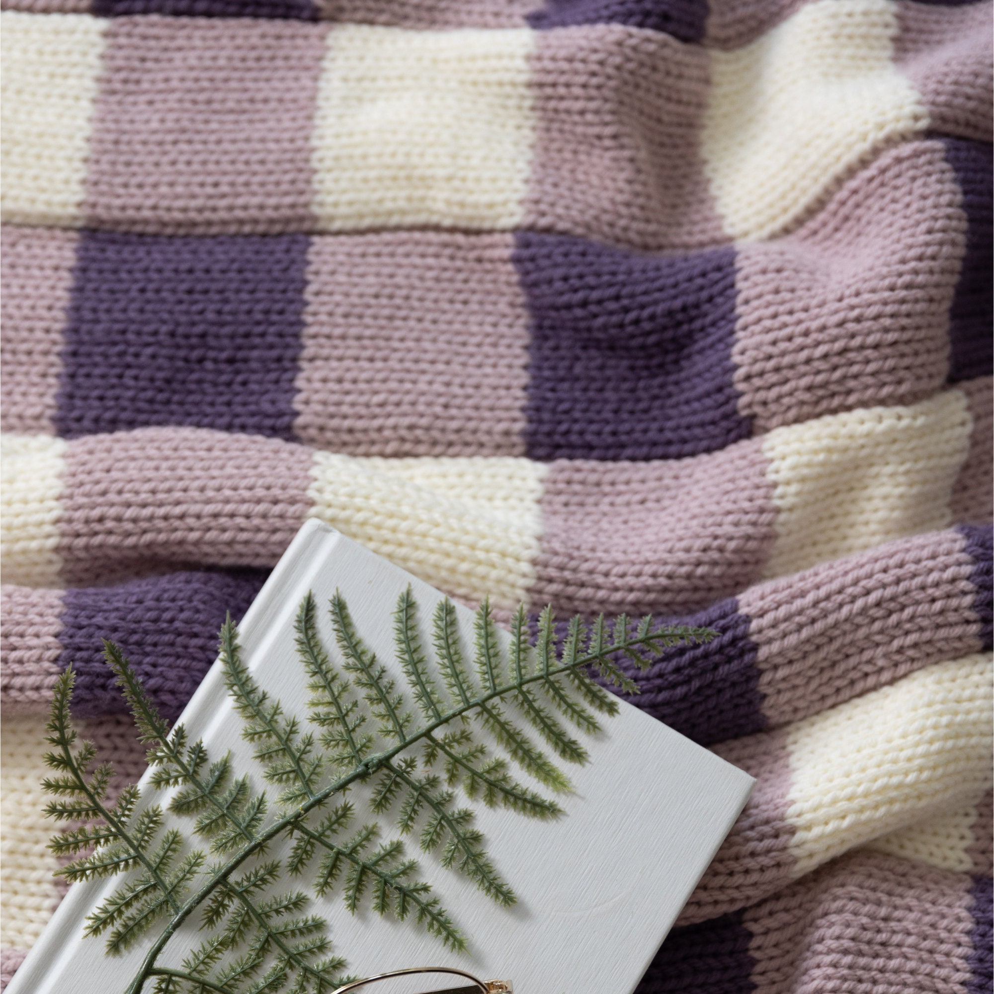 Knitting Machine Blanket Pattern: Gingham Design (PDF & Video ...