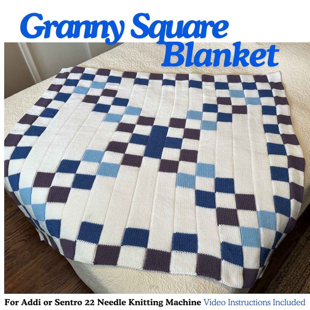 Granny Square Blanket Pattern: Addi/sentro Knitting Machine (PDF ...
