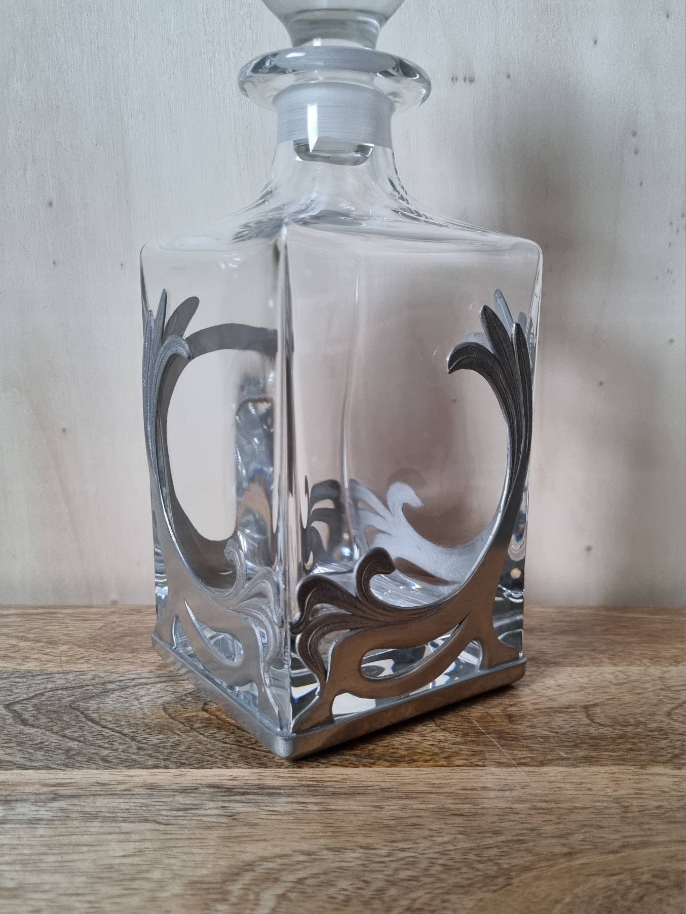 Etain Les Potstainiers Hutois Crystal Carafe Art Nouveau - Etsy