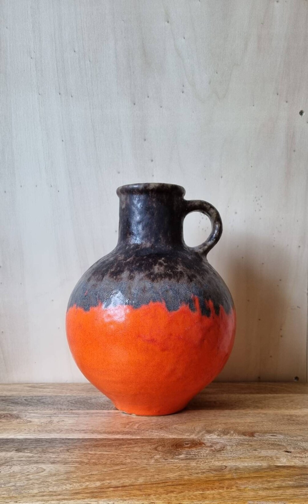 Jasba Keramik West Germany Vase Retro Vintage Orange - Etsy