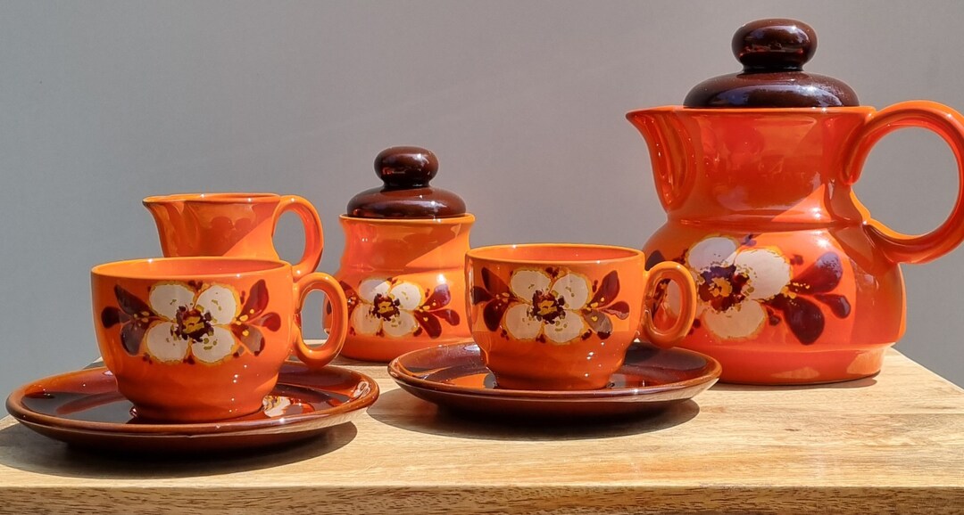 Rare Seventies Bavaria Winterling Retro Orange Coffee Set - Etsy