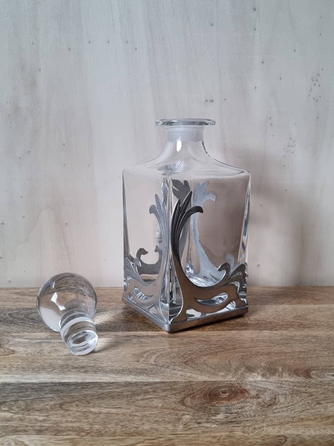 Etain Les Potstainiers Hutois Crystal Carafe Art Nouveau - Etsy