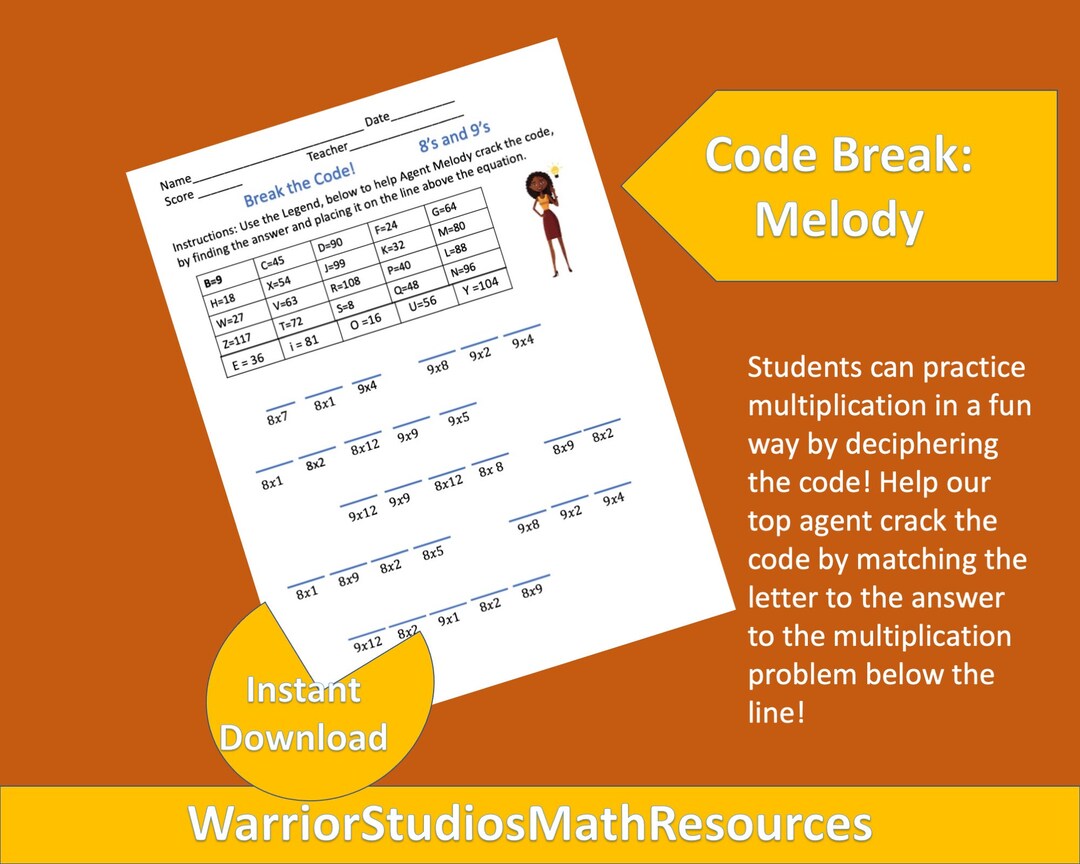 Code Break: Melody Multiplikationsspiel - Etsy Österreich