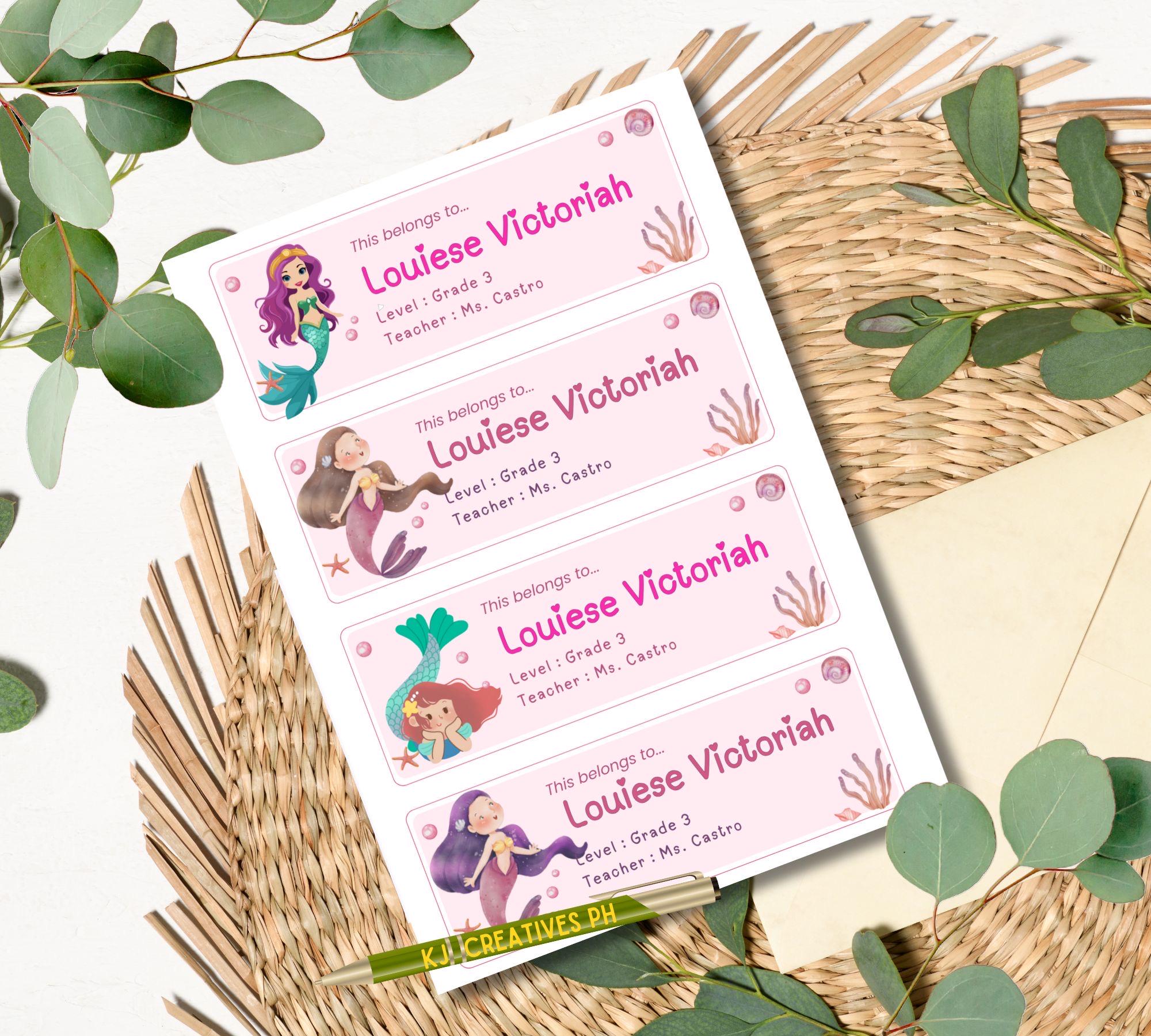Under the Sea Name Tag: Editable School Labels (digital Download) - Etsy