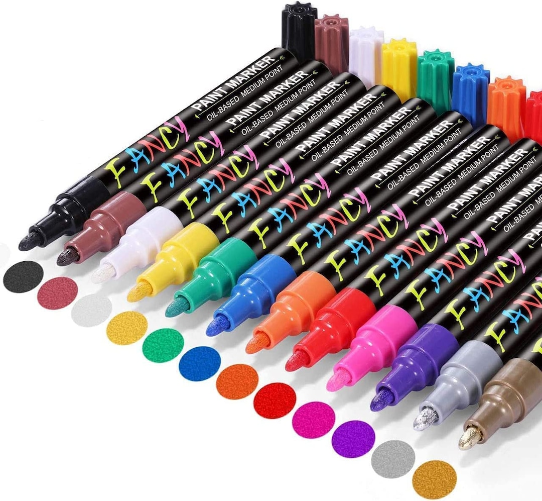 12 Pc Set Artistic Oil Based Markers Artistic Oil Based Pen - Etsy