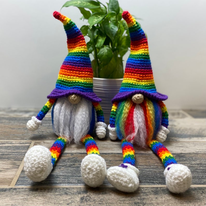 Pride Gnome Crochet Pattern Rainbow Pride Amigurumi Gnome - Etsy