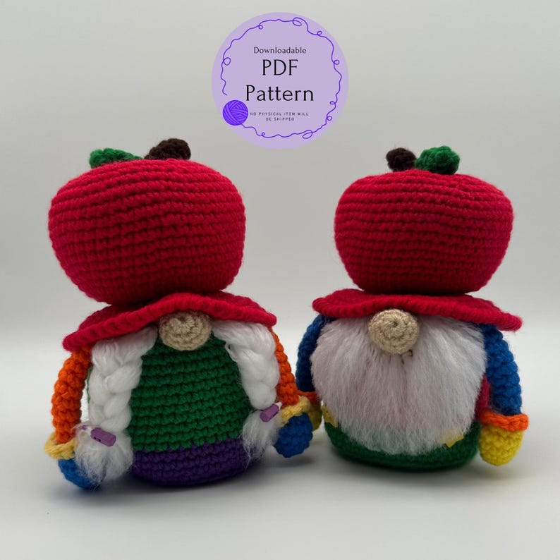 Crochet Pattern Gnome Amigurumi – Apple Hat Gnome — Teacher ...