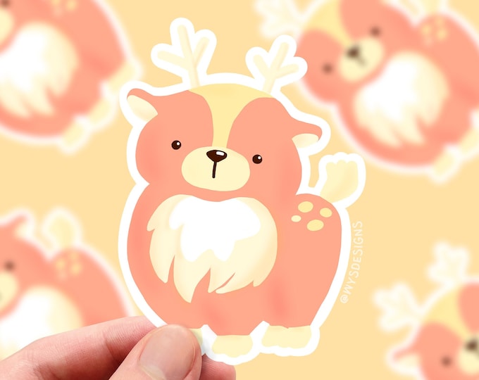 Chibi Cute Pastel Deer Sticker | Cute Chibi Stickers | Cute Stickers ...