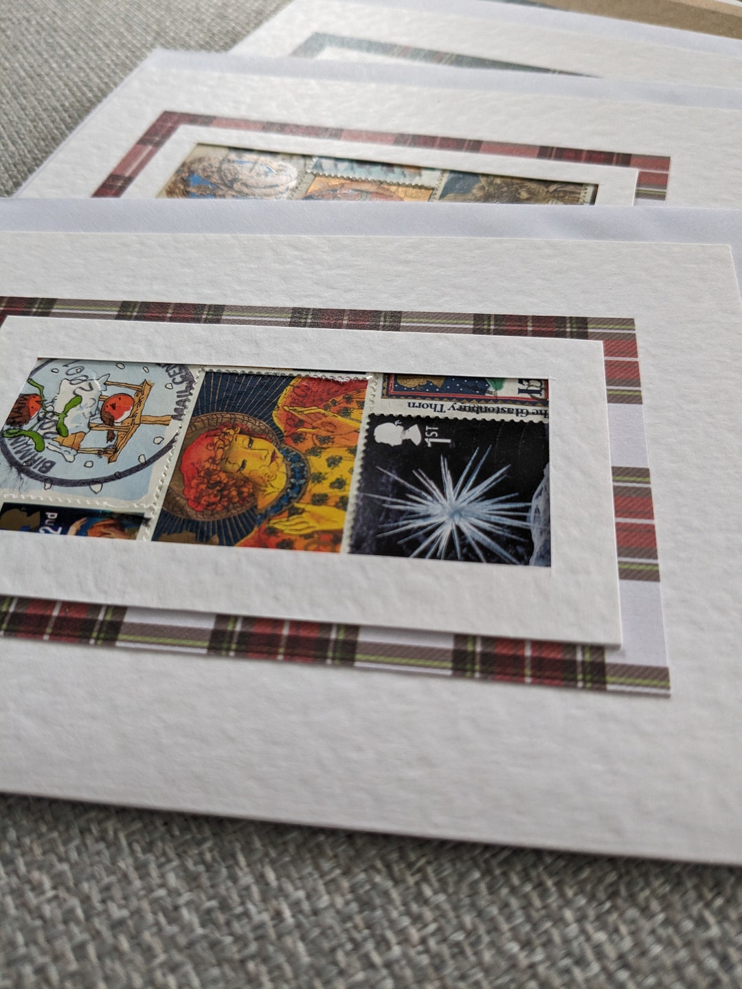 Stamp Collector Christmas Card Set of Christmas Cards - Etsy