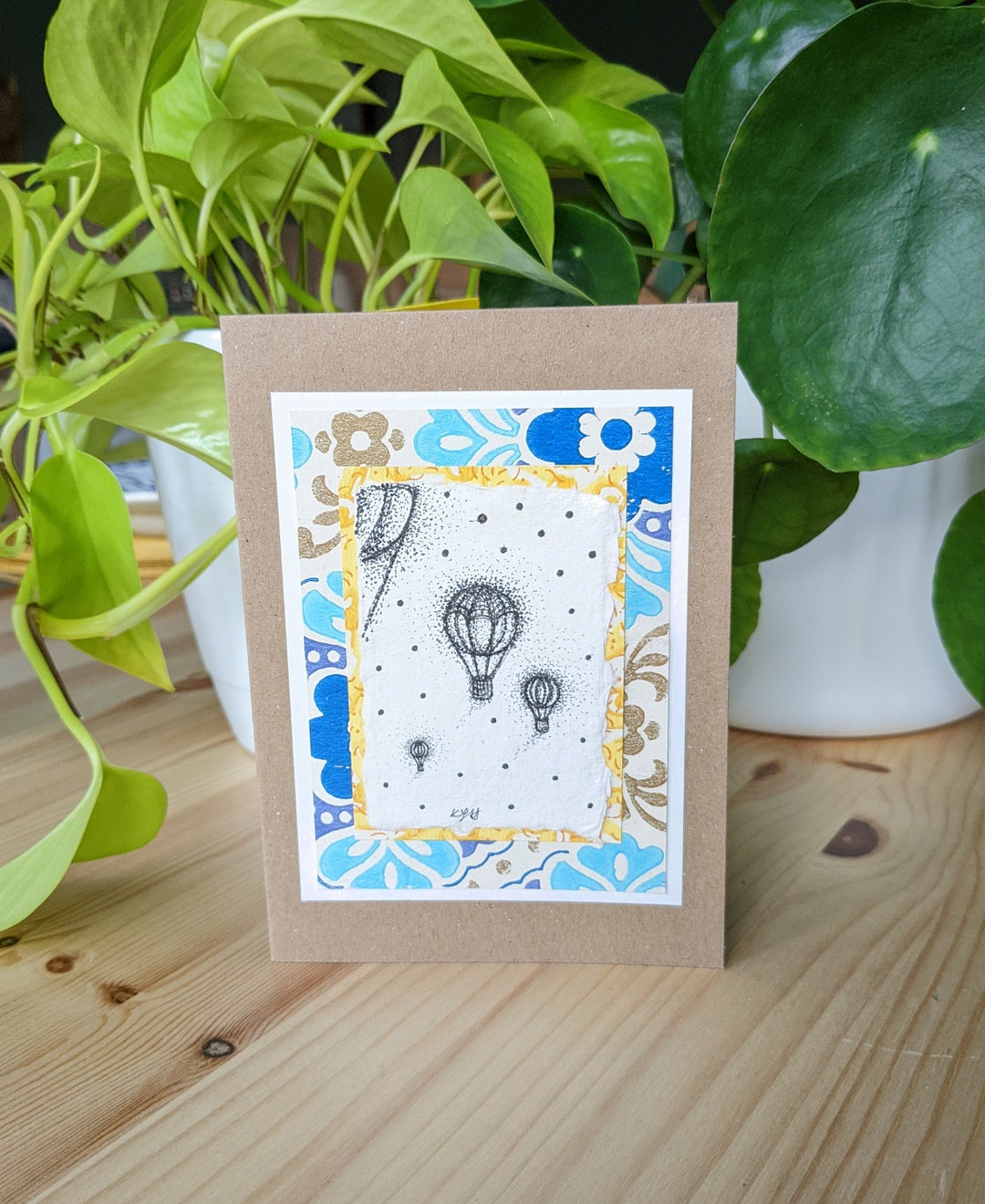 Hot Air Balloon Greeting Card - Etsy