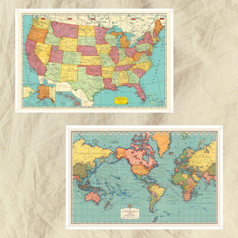 Laminates World Map - Etsy