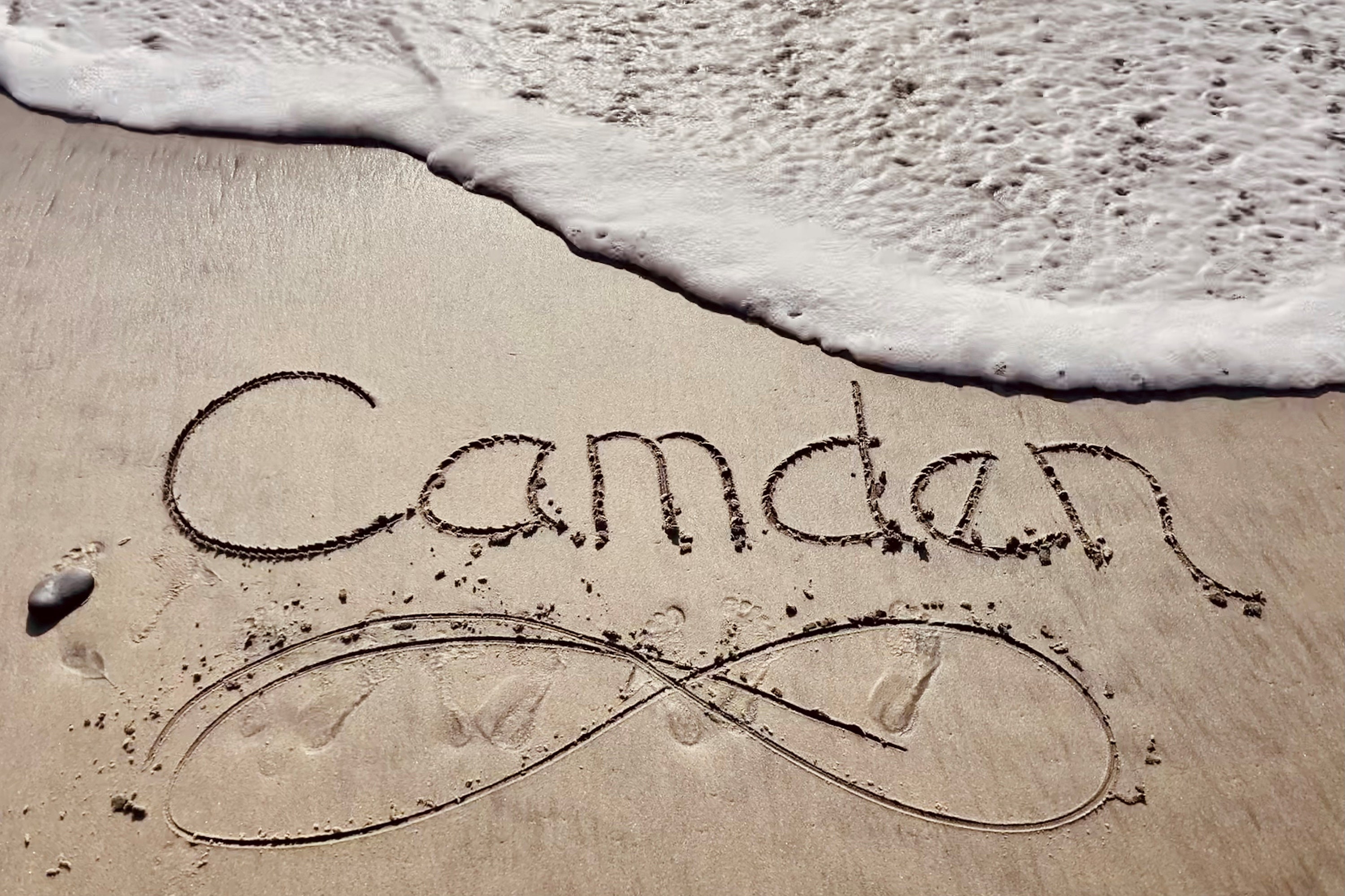Custom Beach Cards With Names in the Sand - Etsy