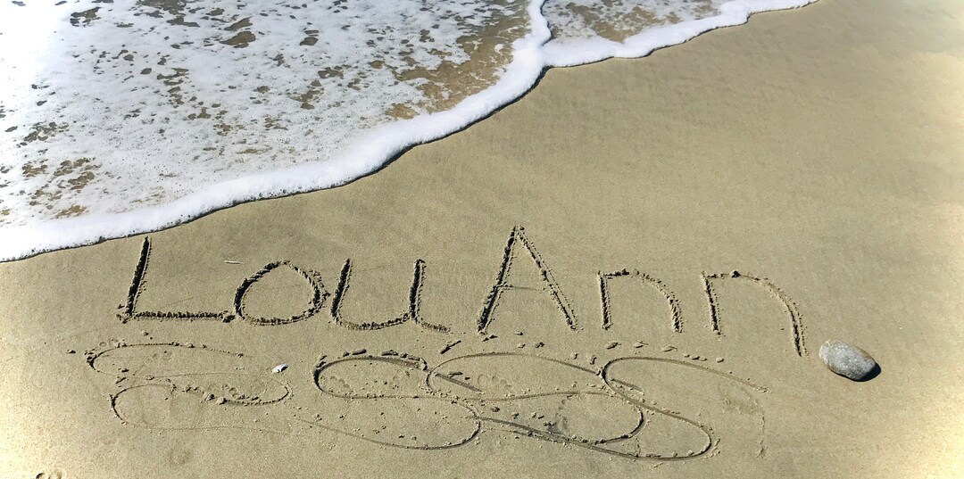 Custom Beach Cards With Names in the Sand - Etsy