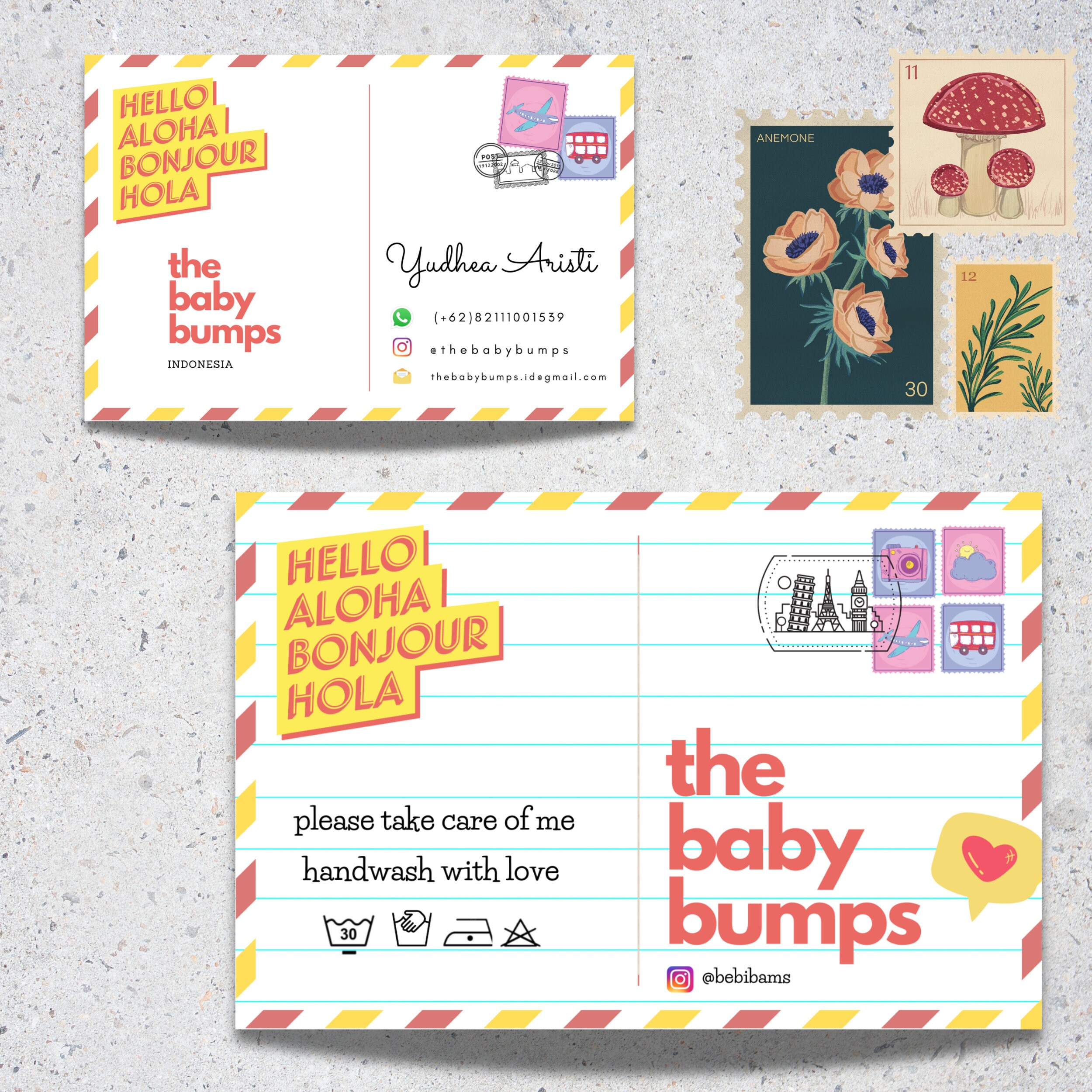 BEST Bundle and Value Name and Thank You Card in Postcard Theme - Etsy