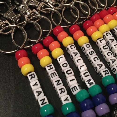 School Teacher Class Gift Personalised Beaded Keyring - Etsy UK