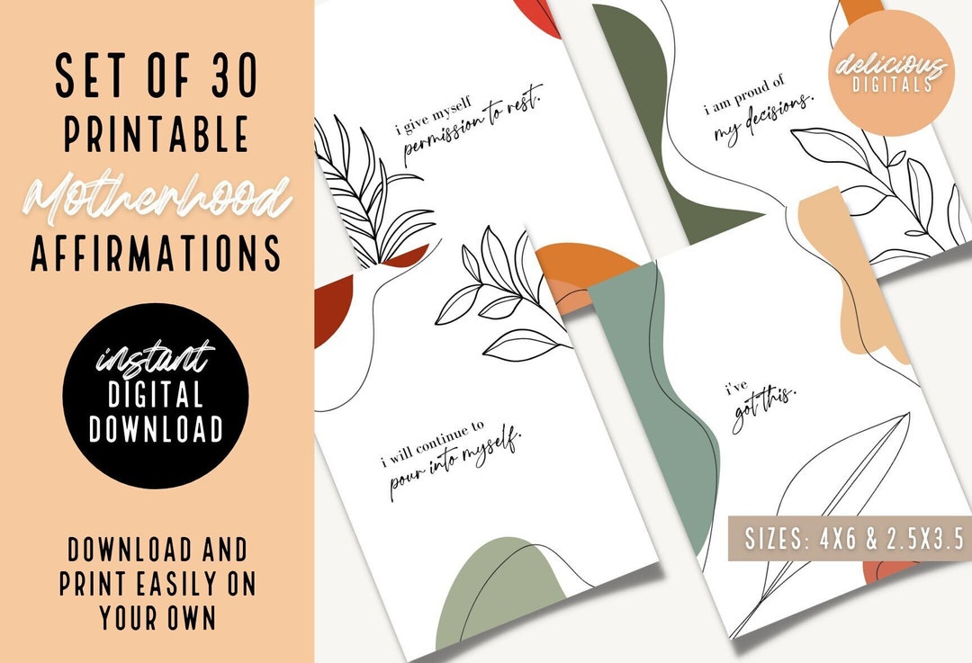 Motherhood Affirmation Cards Printable, Affirmations Printable ...