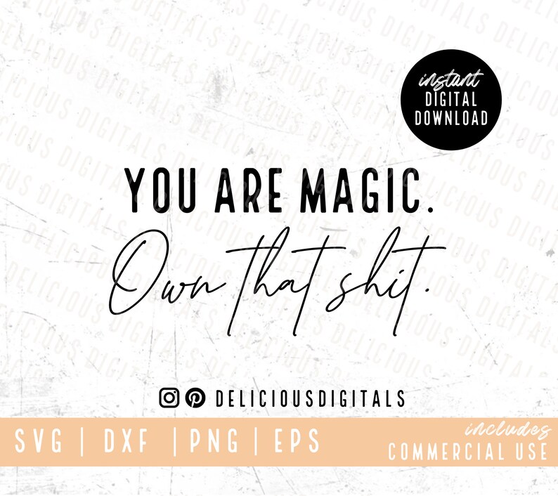 You Are Magic SVG Cut File You Are Magic Sign Affirmations | Etsy