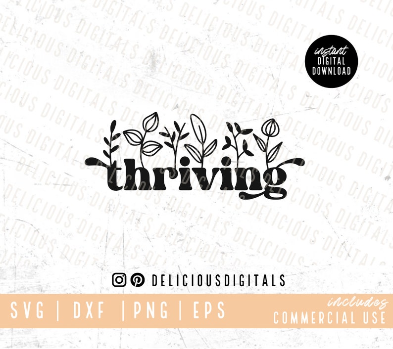 Thriving SVG Cut File Affirmations SVG Positive Quote SVG | Etsy