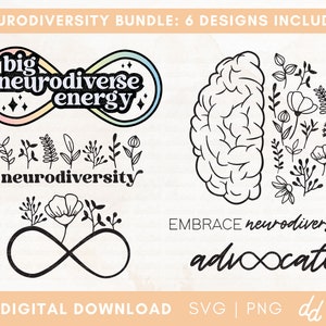 Neurodiversity SVG Bundle Cut File Embrace Neurodiversity - Etsy