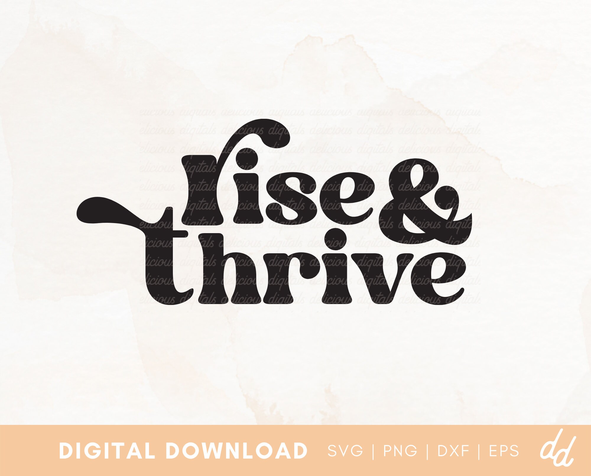Rise and Thrive SVG Cut File Affirmations SVG Positive Quote - Etsy