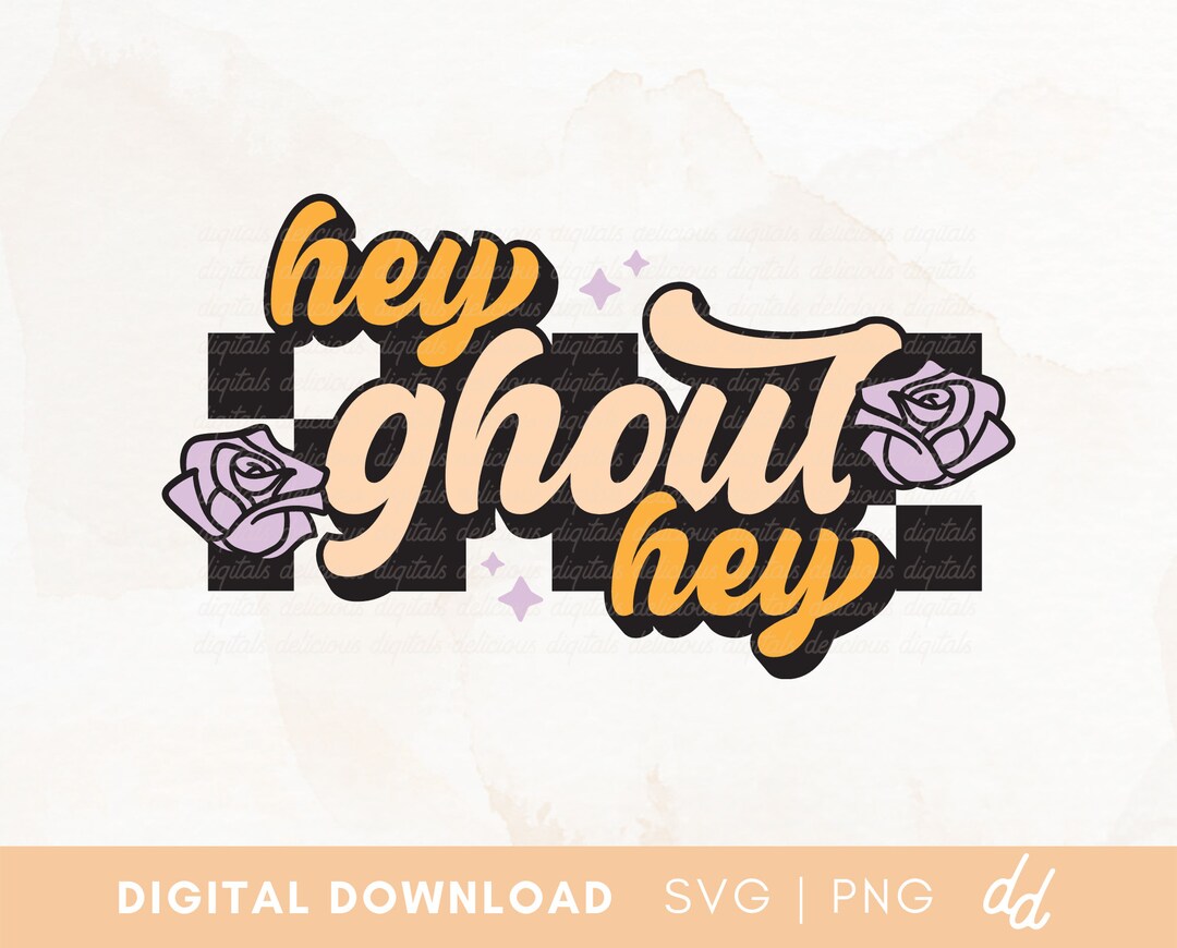 Hey Ghoul Hey SVG PNG Bundle Retro Cute Halloween SVG Commercial Use ...