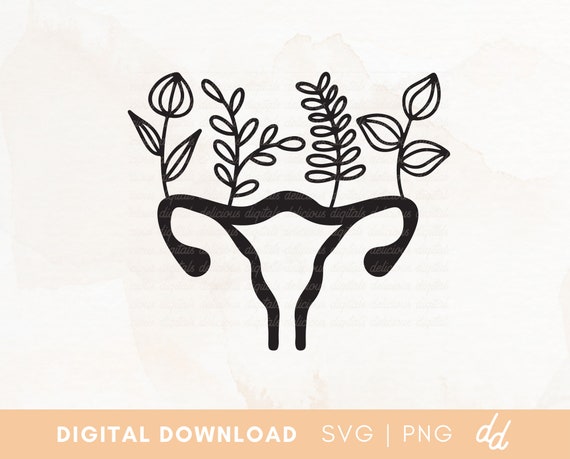 Mind Your Own Uterus Svg Cut File Uterus Floral Drawing | Etsy UK