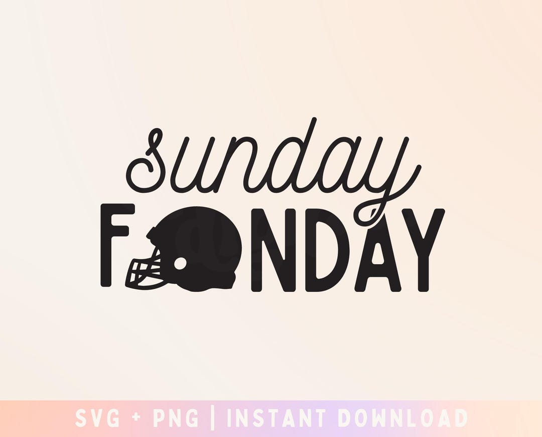 Sunday Funday Football SVG - Football SVG - Game Day Svg - Commercial ...