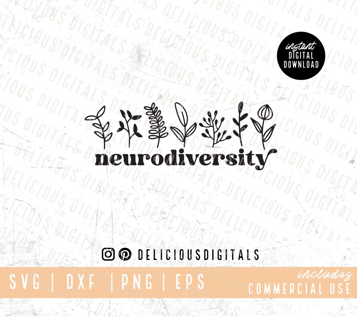 Neurodiversity SVG Cut File Embrace Neurodiversity SVG | Etsy