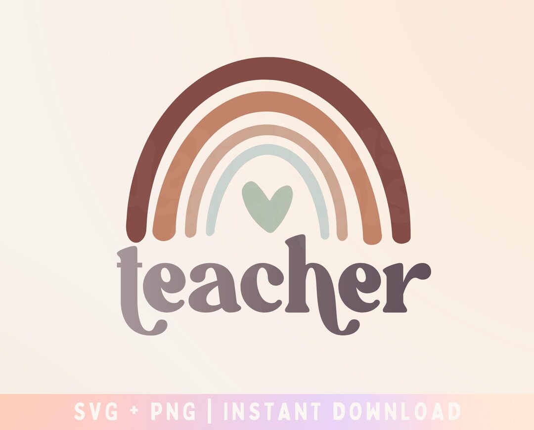 Teacher Boho Rainbow Appreciation Gift - Teach Love Inspire Motivate ...