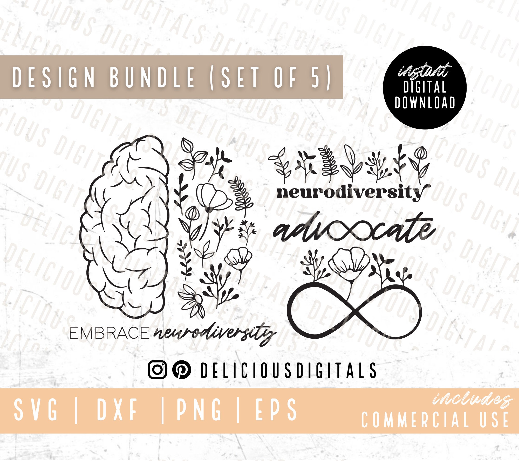 Neurodiversity SVG Bundle Cut File Embrace Neurodiversity | Etsy UK