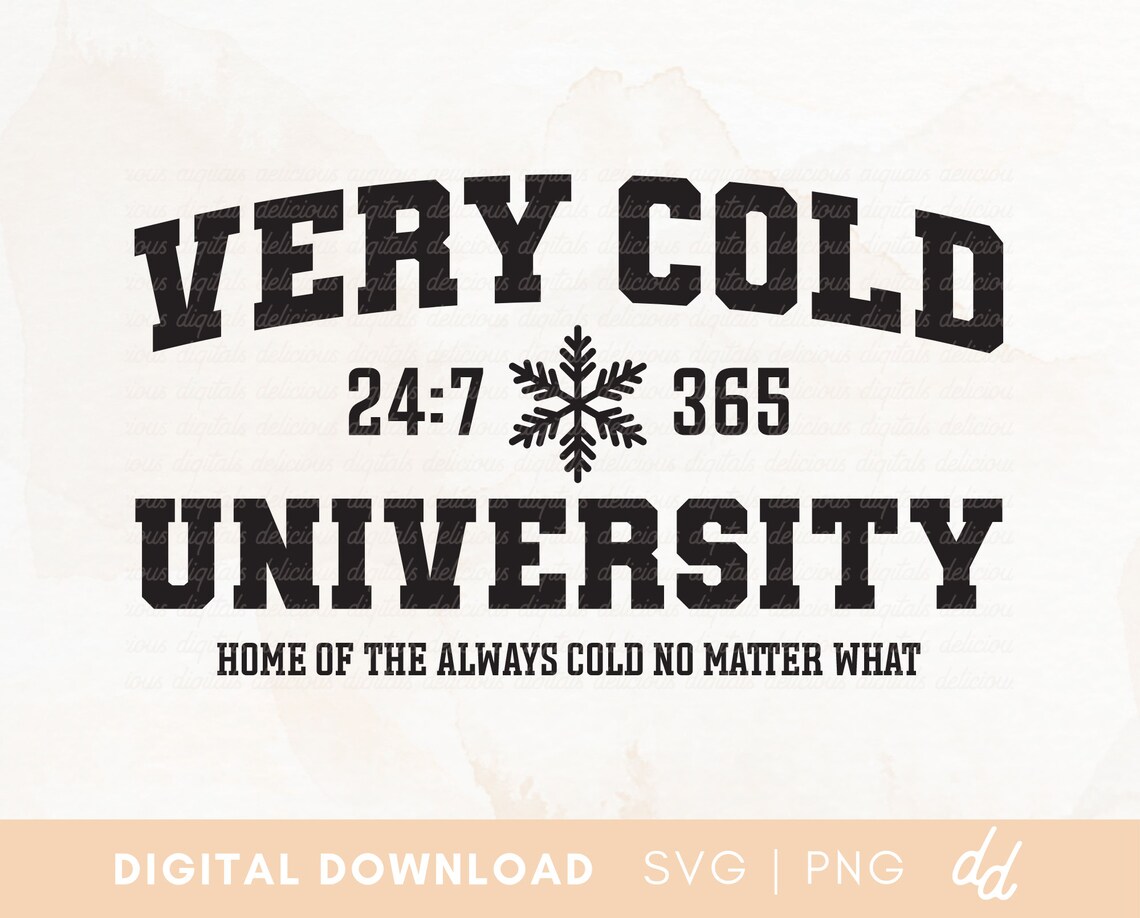 Yes I'm Cold SVG Very Cold University Svg Winter - Etsy