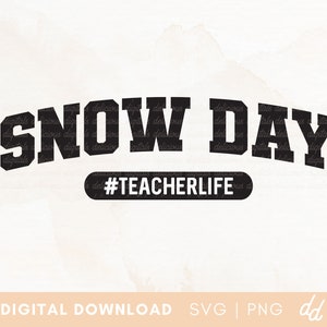 Snow Day Teacher Life SVG Snow Day Supporter Enthusiast - Etsy