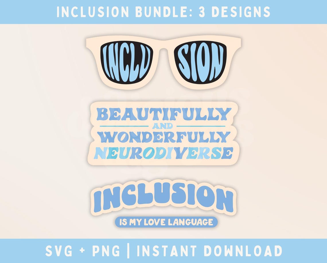 Inclusion Neurodiversity SVG Bundle Cut File, What Makes You Different ...