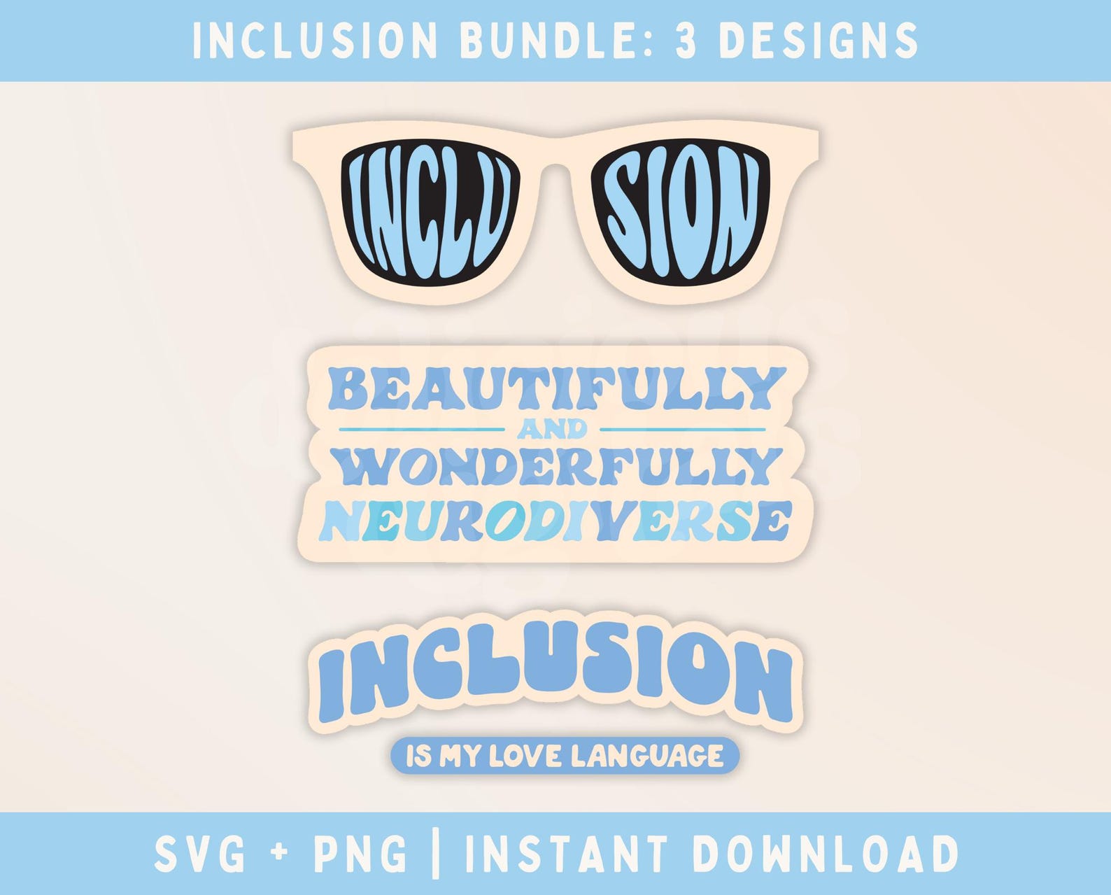 Inclusion Neurodiversity SVG Bundle Cut File, What Makes You Different ...