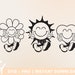 Jolly Sun Daisy Heart SVG PNG Retro Walking SVG Peace - Etsy