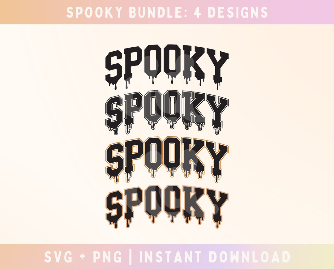 Spooky Babe State of Mind Varsity Halloween SVG PNG Bundle - Drip ...