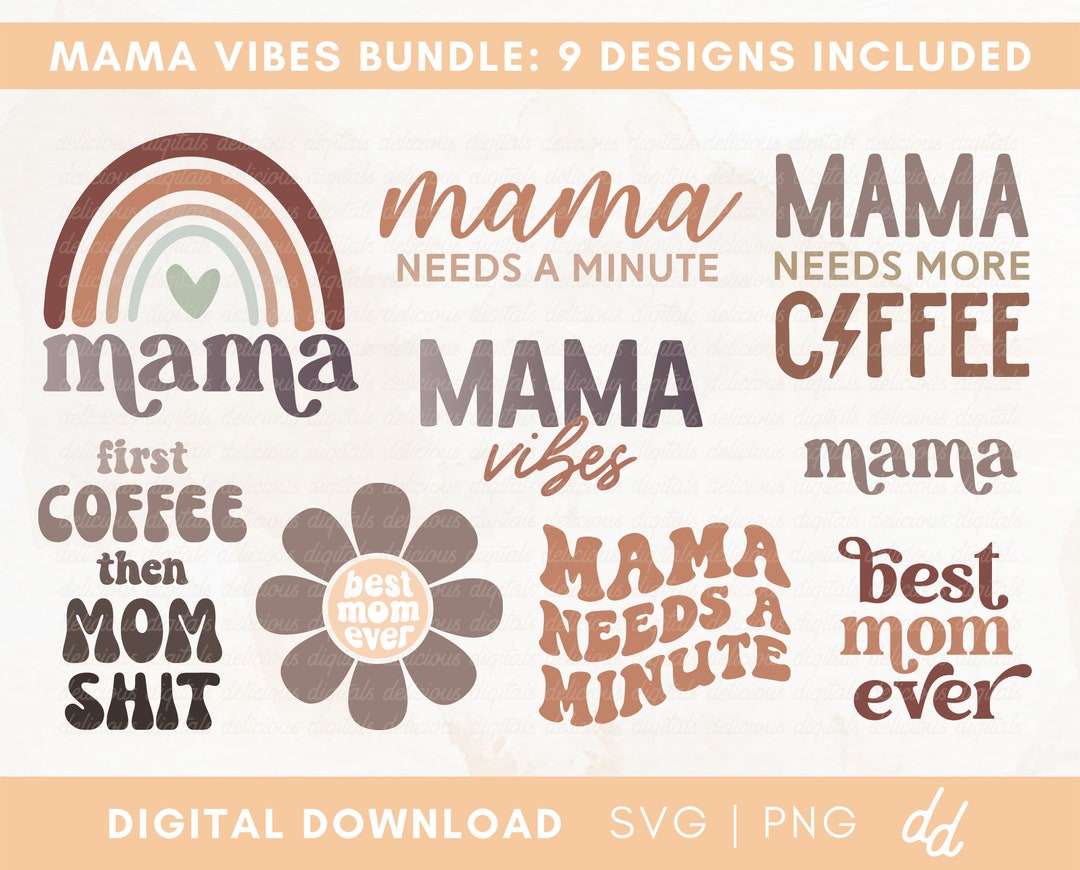 Mama Glass Can SVG Bundle Mama Retro Libbey Cup Mama Shirt SVG PNG ...